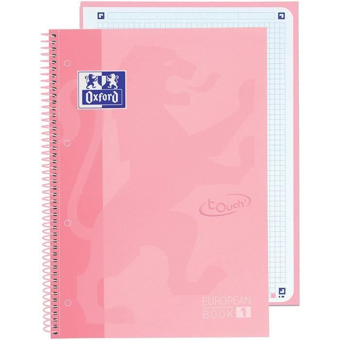 Cahier A4 quadrillé 5 x 5, couverture rigide, 80 feuilles ...