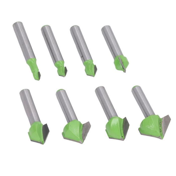 RHO-Fraise à rainure en V à tige de 8 mm 8mm Shank V Groove Router Bit ...