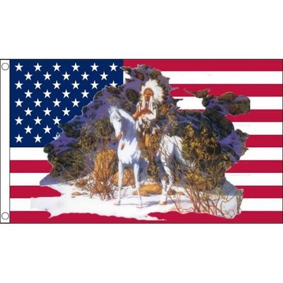 Drapeau USA Chef Indien 150x90cm - Cdiscount Maison