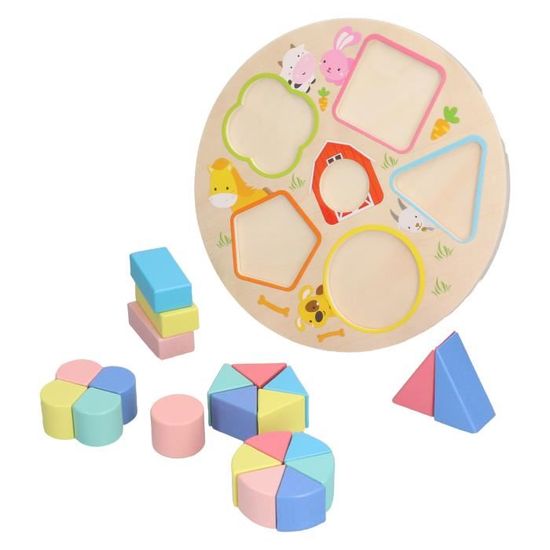 Keenso Puzzles pour tout‑petits Puzzle de Forme Sûr Fiable Coloré ...