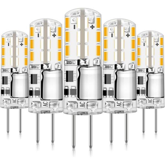Ampoules Led G4 De 1,5 W, 12 V Ac-Dc, Lumière Blanche Chaude (Remplace ...