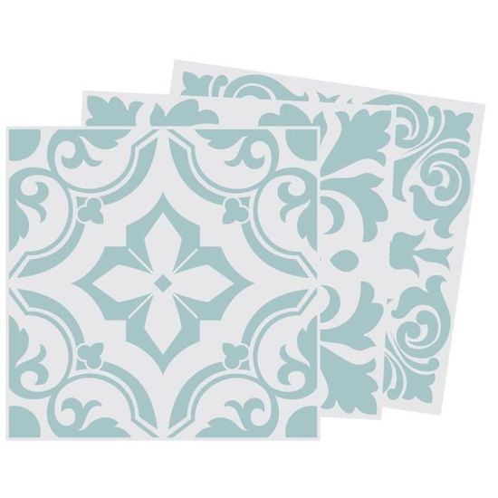 Walplus sticker mural Santa Rosa 15 cm PVC vert/blanc 24 pièces ...