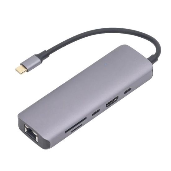 ZERONE Type C Hub 9 in 1 HD 4K RJ45 USB 3.0 PD Fast Charging Plug And ...