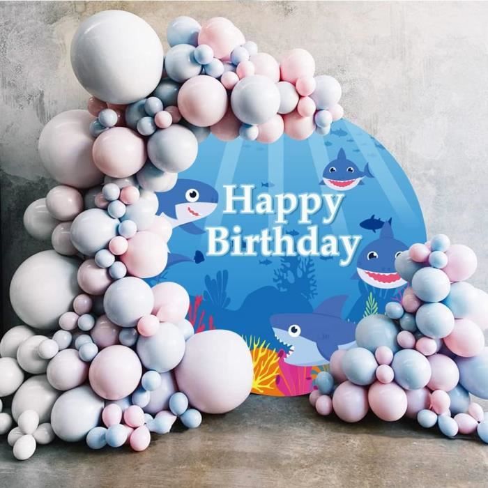 230cm Dessin animé Requin Rond Toile de Fond Monde sous-Marin Animal ...