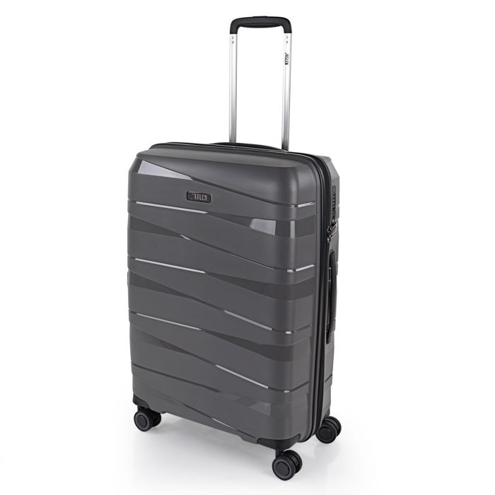 Valise Moyenne - JASLEN - 161360 - Gris - Coque Rigide - Cadenas TSA