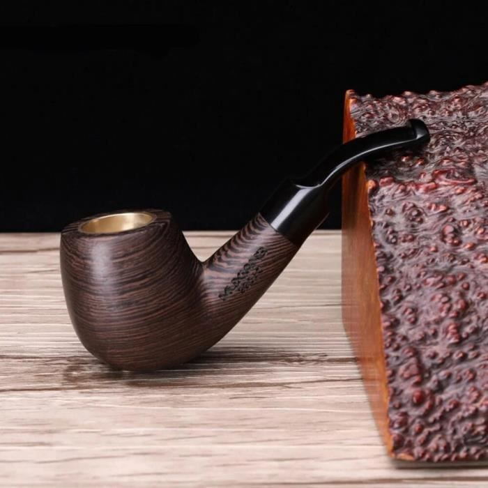 AJ0020 - Pipe à fumer longue en bois massif, filtre à neey tendance ...