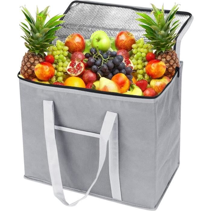 Sac Isotherme Repas Pliant 30L Sac Réfrigérant Souple pour Aliments ...