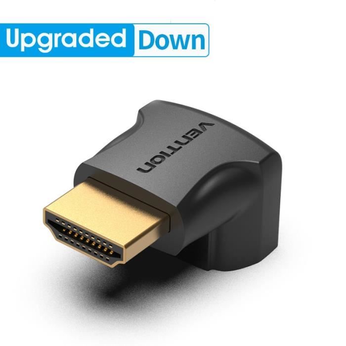 Vers le bas Vention HDMI Adaptateur 90 270 Degrés D'à Angle Droit 4K ...