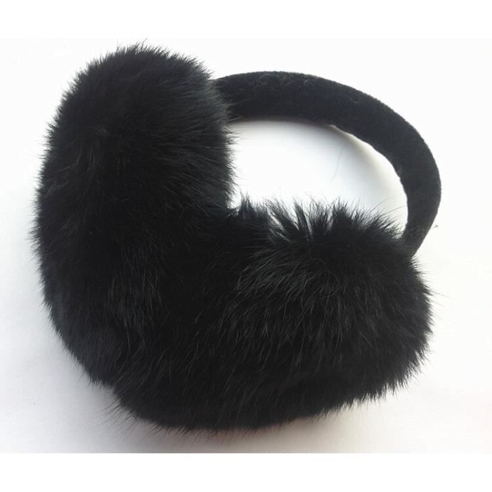Cache-oreilles,Protège-oreilles en fourrure de lapin authentique pour ...