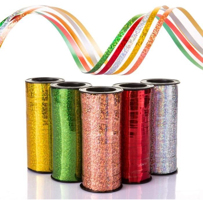 5 PCS Ruban Ondulé de Ballon pour fêtes Artisanat et Emballage Cadeau ...