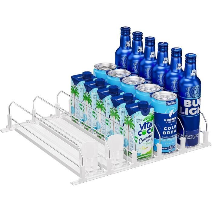 Rangement Canette Frigo Coulisseau À Poussoir Organisateur De Boissons ...