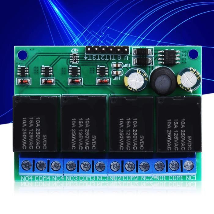 Module de relais à verrouillage automatique 4 Channels Self‑Locking Relay Module, Bistable, Low ...