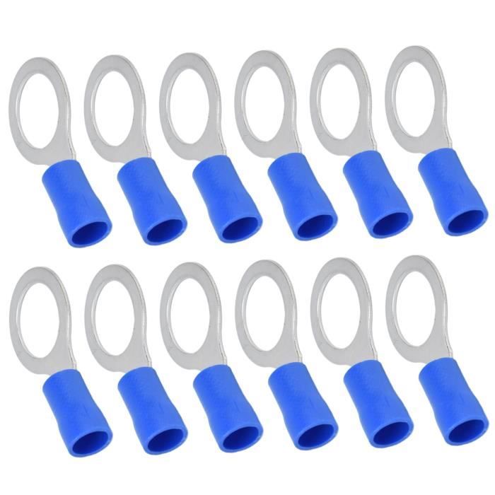 HURRISE Connecteurs à sertir pour fil 50 pièces cosses à anneau isolées connecteurs à sertir de ...