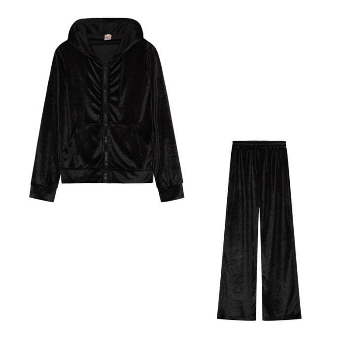 Sportswear Manches Ensemble Velours 2 pièce pour Femme Hiver Longues ...