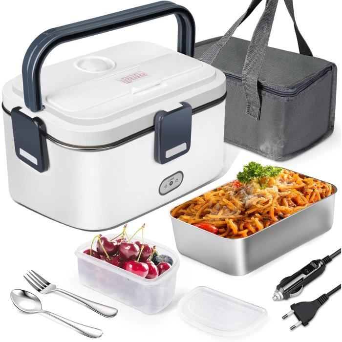 Gamelle Chauffante 1,8L Lunch Box Electrique 12V 24V 220V 3 En 1 Boite ...