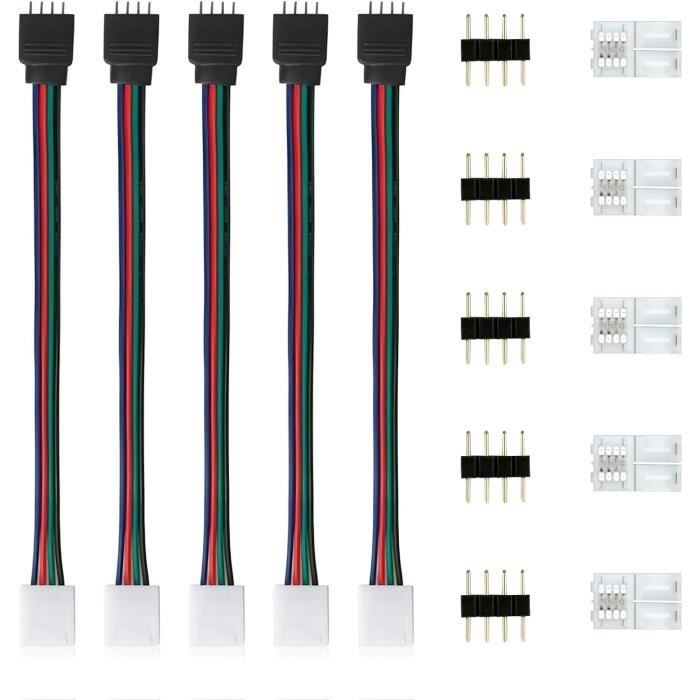 Ridgetube Connecteur Ruban Led, Connecteur De Bande Led Rvb 5050 ...