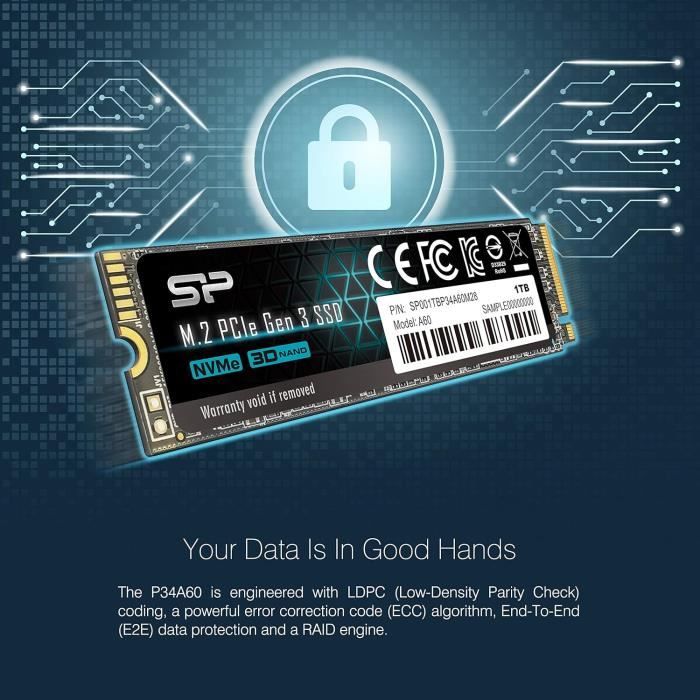 SSD Silicon Power PCIe M.2 NVMe 1TB Gen3x4 - High performance and ...