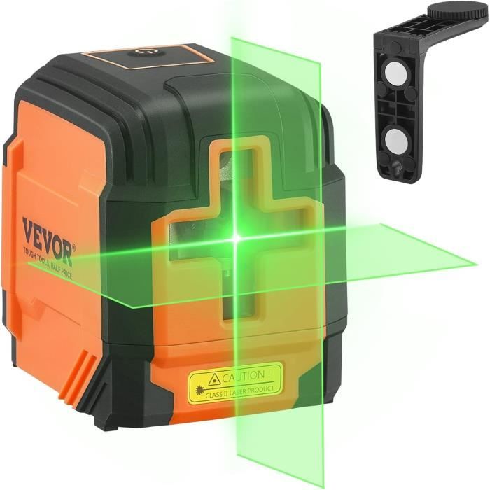 VEVOR Niveau Laser Vert 15 m Ligne Croisée Mode Autonivelant Manuel ...