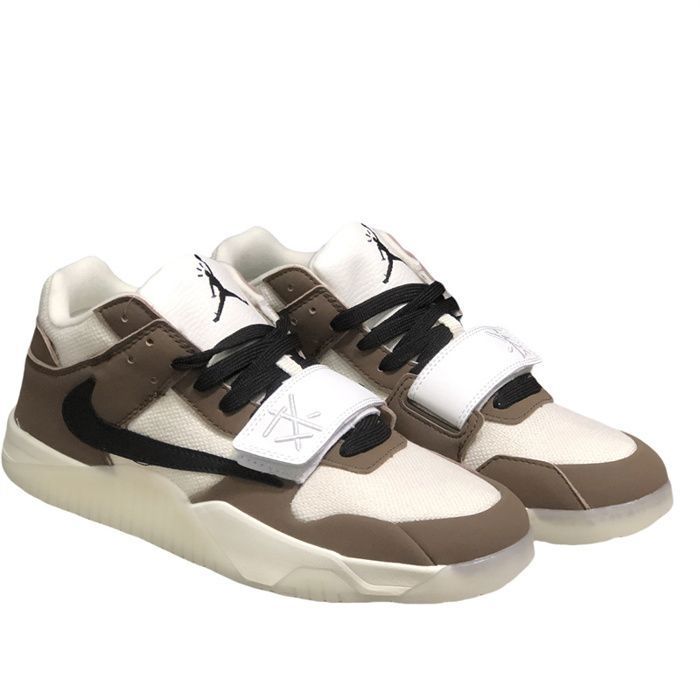 Basket Travis Scott x Jordan Jumpman Jack RDW-905 blanc marron ...