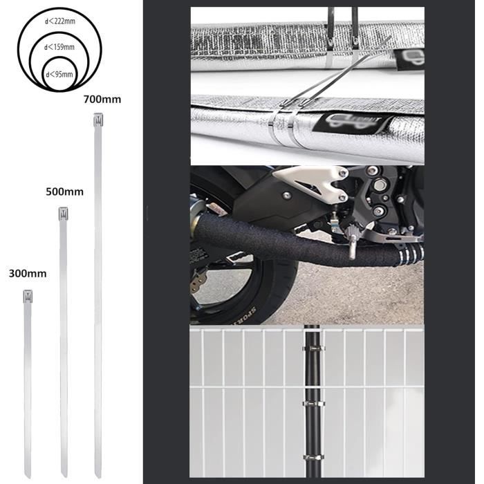 Collier De Serrage Inox 500 * 10Mm, Serflex Inox, 30 Pièces Attache De ...