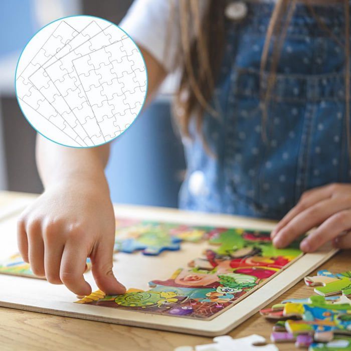 10 Feuilles de Puzzle par Sublimation, Puzzle Vierge, Puzzle à Peindre ...