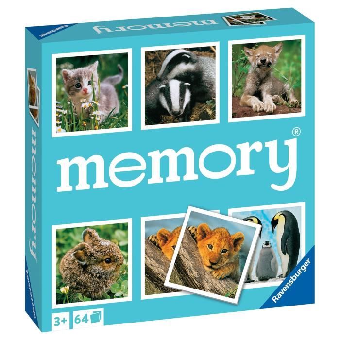 Jeu de paires et de mémoire - Grand memory® - Petits Animaux ...