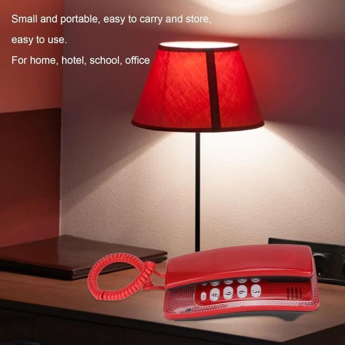 Kxt 438 Mini Téléphone Mural Filaire, Téléphone Filaire À Numérotation Abrégée Multifonctionnel ...