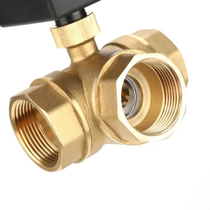 Duokon Vanne à boisseau sphérique motorisée DN32 G1-1/4 vanne électrique à bille motorisée en ...