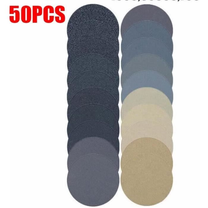 ARMYJY Lot de 50 disques de ponçage, 75 mm, tampons de ponçage secs et ...