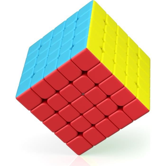 Cube de Vitesse 5X5 Speed Cube, Stickerless Cube Magique Facile à ...