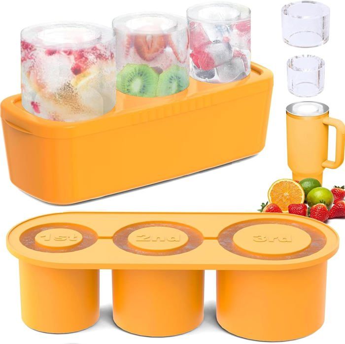 Stanley Cup Bac à glaçons en silicone avec couvercle et récipient, bac ...