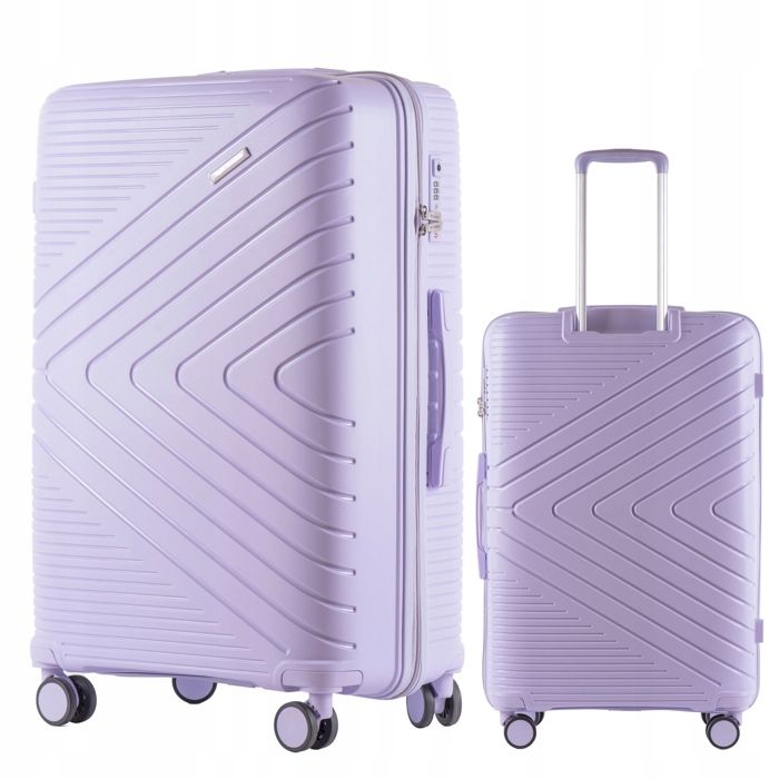 Grande Valise Rigide Wings 28" en ABS Violette avec Serrure TSA