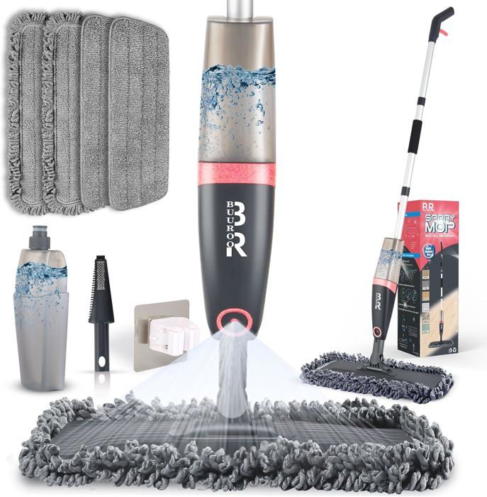 Balai Serpillère Vaporisateur Spray Mop Balai Lave Sol avec Vaporise ...