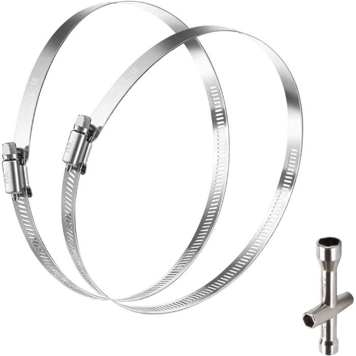 Collier De Serrage Tuyau Réglable En Inox, 2 Pièces Colliers De Serrage ...