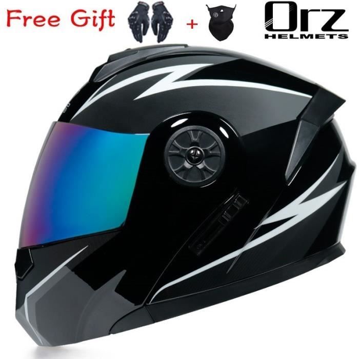 (M 15) Orz Nouveau casque de moto Racing Full Face Racing avec une double visière Soleil MAN ...