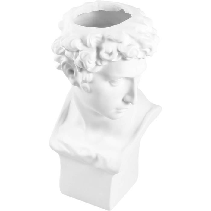 Pot de fleurs en résine en forme de tête de David grec pour plantes ...