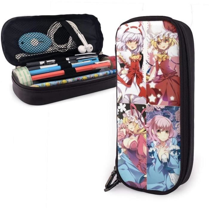 Trousse à crayons Touhou - Noir - Sac à crayons-stylos grande capacité ...