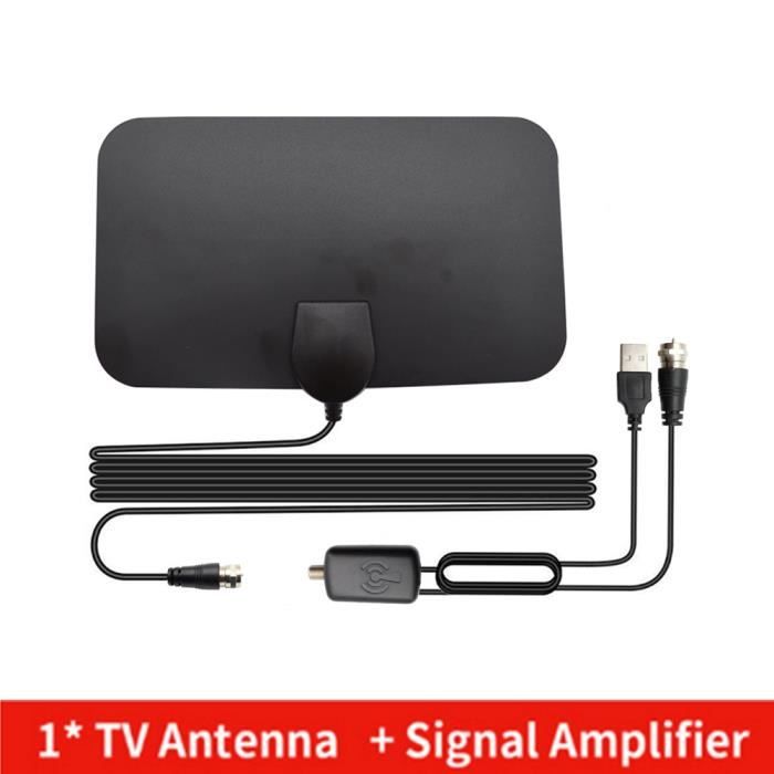 Antenne intérieure,Antenne TV 4K 25db,boîtier DTV HD à Gain élevé,prise ue,3000 Miles Booster ...