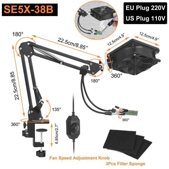 Poste a souder,pince de bureau ue,absorbeur de fumée,outil de ...
