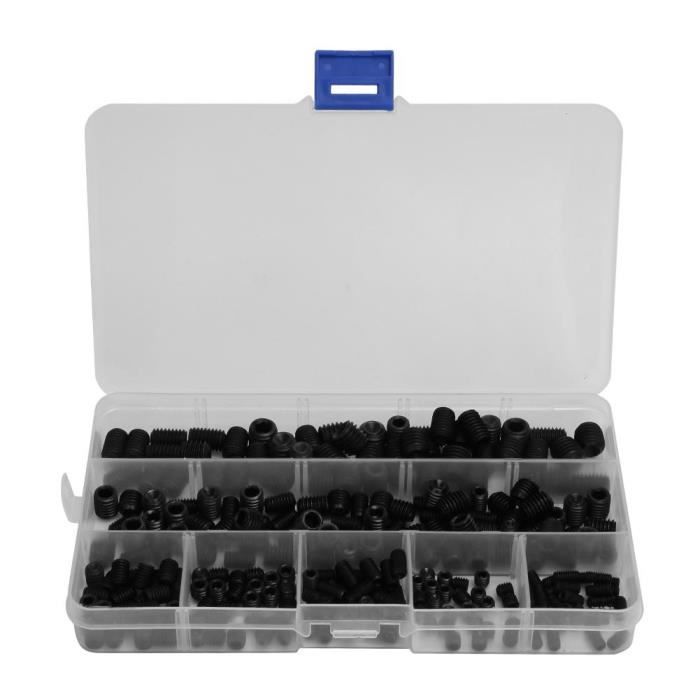 EBTOOLS vis de pression en acier 250 pièces Kit d'assortiment de vis ...