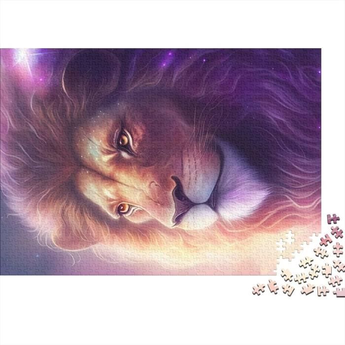 Puzzles Pour Adultes Lion Céleste Puzzle En Bois 500 Pièces Puzzle ...