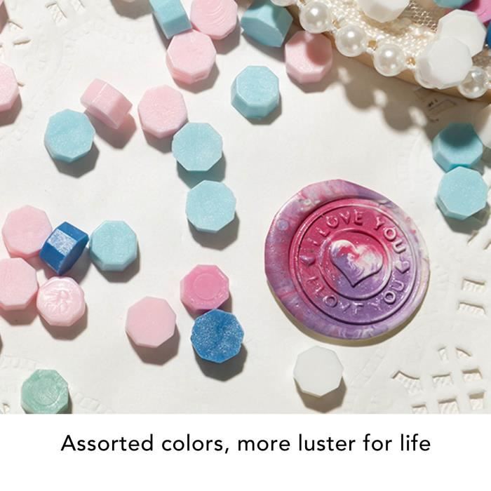 EIF Perles de cire à cacheter 24 couleurs octogonales exquises pour ...