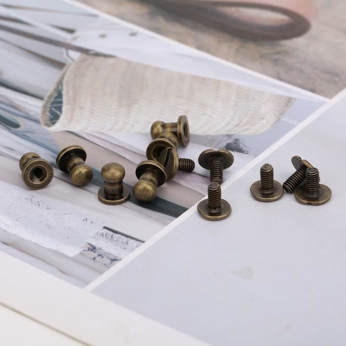 BEL-7423055270656-Rivet à clous 20 ensembles de vis à ongles rivets en ...