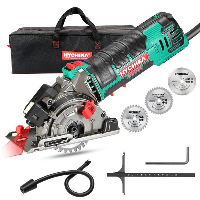 Scie Circulaire,CS-85C Petite Scie Circulaire HYCHIKA,500W-4500RPM ...