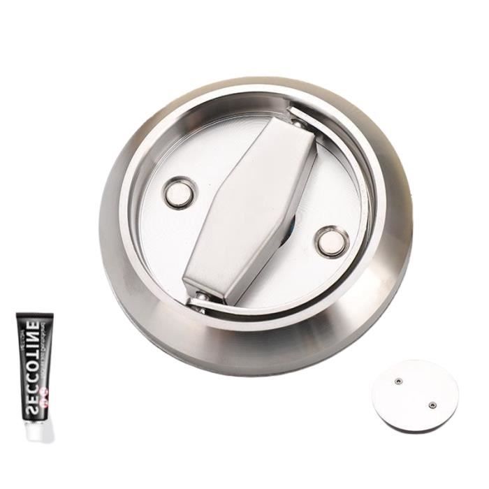 INF Poignée de porte cachée en acier inoxydable, serrure de meuble ...
