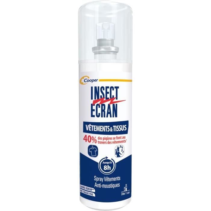 Insect Écran Vêtements & Tissus Spray 100 ml - Répulsif anti-moustiques ...