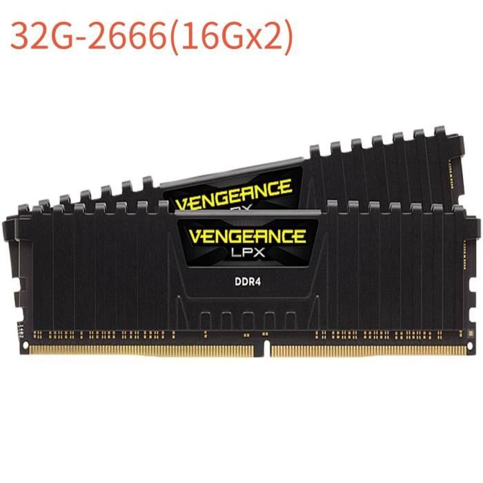 Mémoire RAM - CORSAIR - Vengeance LPX DDR4 - 32G (16Gx2)DIMM - 2666 MHz - Noir - Cdiscount ...