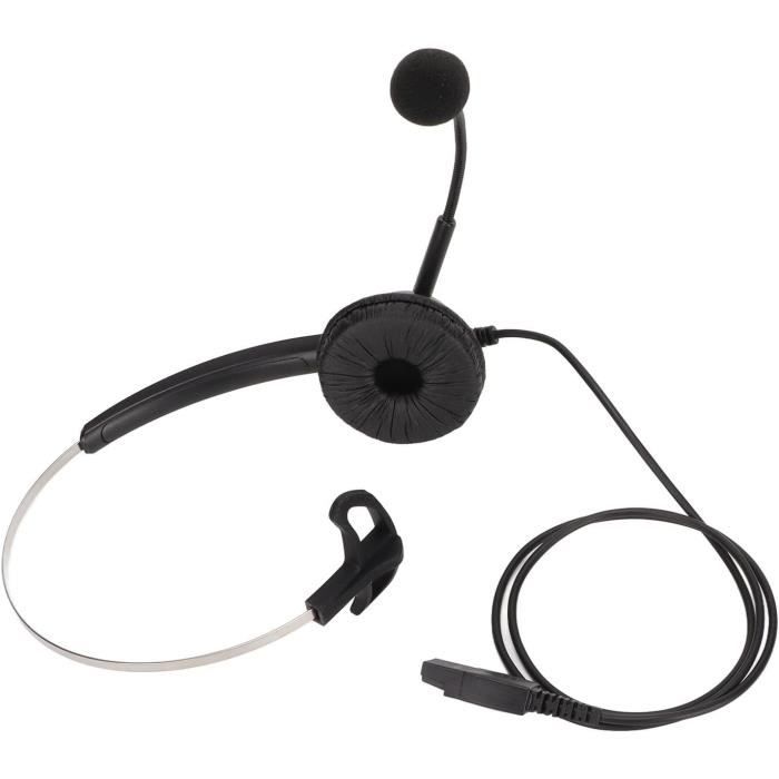 H360D‑Qd Casque De Bureau Monaural Casque Simple Face Avec Microphone ...