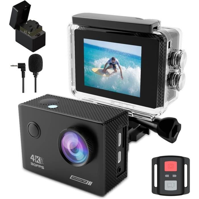 TIMNUT Sport Caméra 4K 30FPS, HD 20 MP Caméscope WiFi, Caméra étanche ...