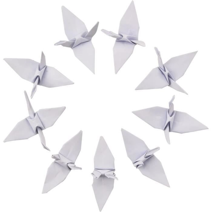 WANDIC Grues en Papier Origami, 100 Grue en Papier Origami Pliée à la ...